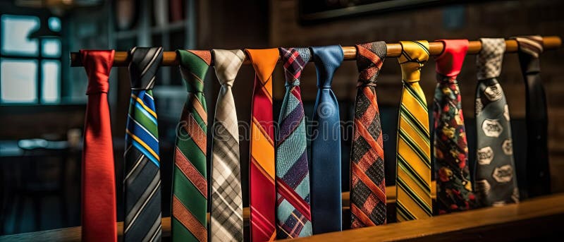 Variety of colored ties. stock illustration. Illustration of neckwear ...