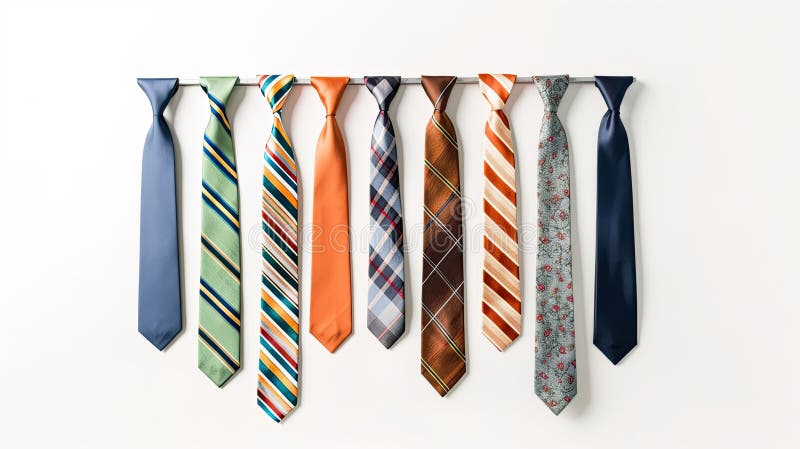 Variety of colored ties. stock illustration. Illustration of diversity ...