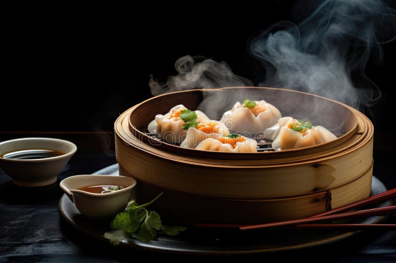 Variety of Colorful Dim Sum Ingredients on Table Stock Illustration ...