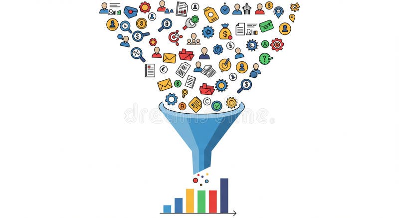 A Variety of Colorful Icons Representing Information and Data are ...