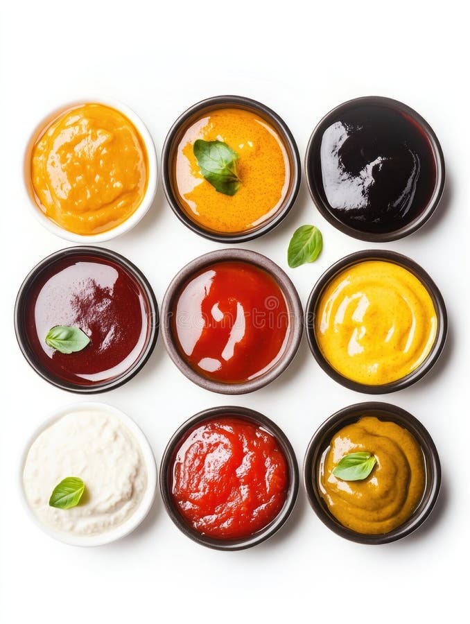Variety of Condiments stock photo. Image of dips, gourmet - 359884156