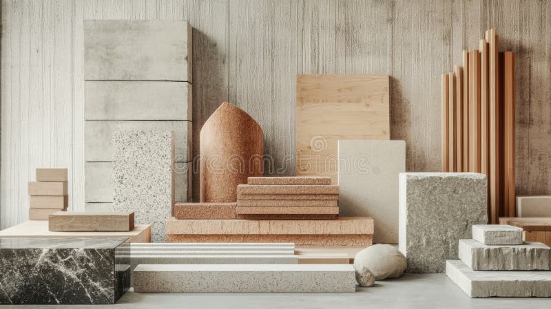 Variety of Construction Materials Displayed Neatly in an Indoor Setting ...