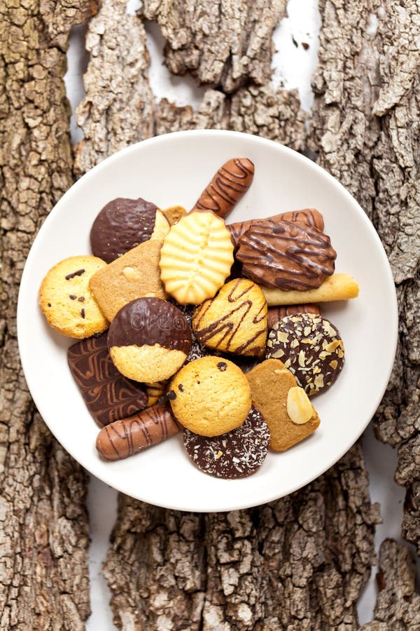 Variety of Cookies on Plate Stock Photo - Image of yellow, cookie: 31279562