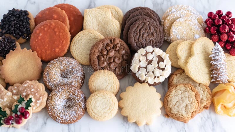 A Variety of Cookies on a Table Stock Image - Image of food ...