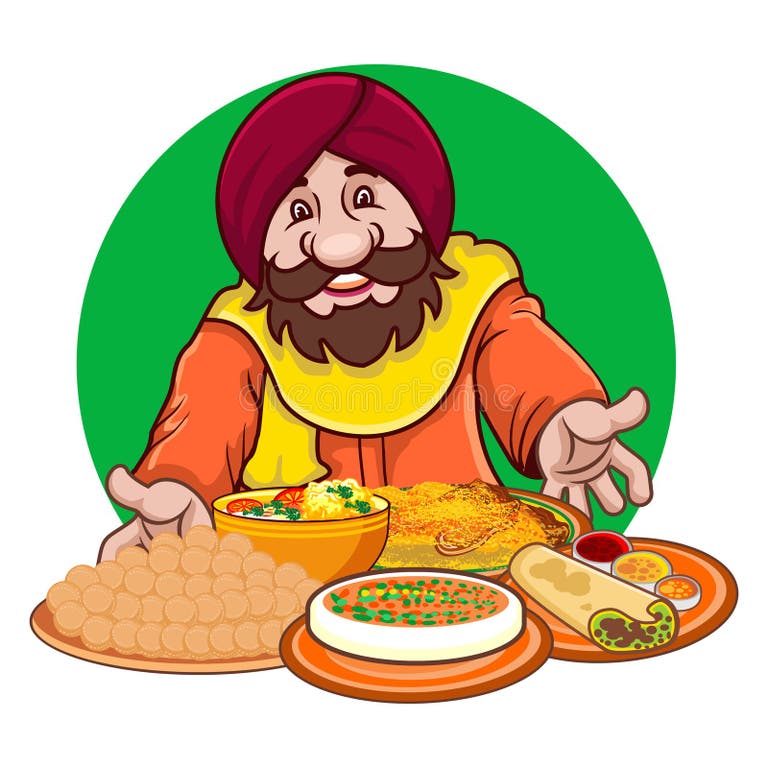 A Variety of Culinary Specialties from India Stock Vector ...