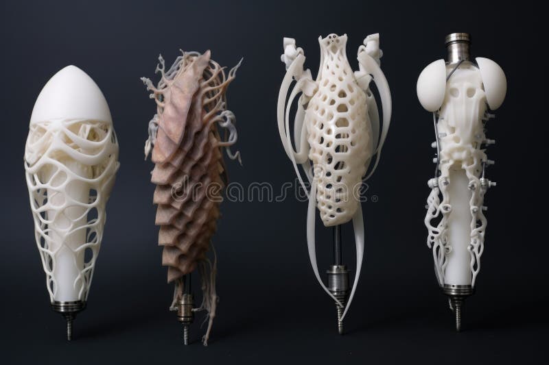 Variety of 3d Printed Prosthetic Attachments Stock Illustration ...