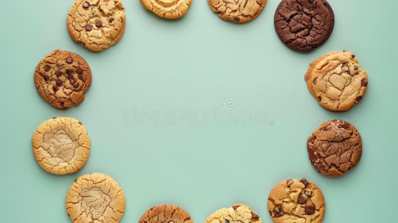 A Variety of Delicious Biscuits. Cookie Poster Design Stock ...
