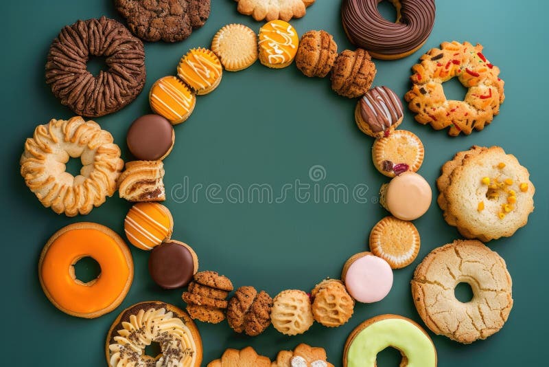 A Variety of Delicious Biscuits. Cookie Poster Design Stock ...