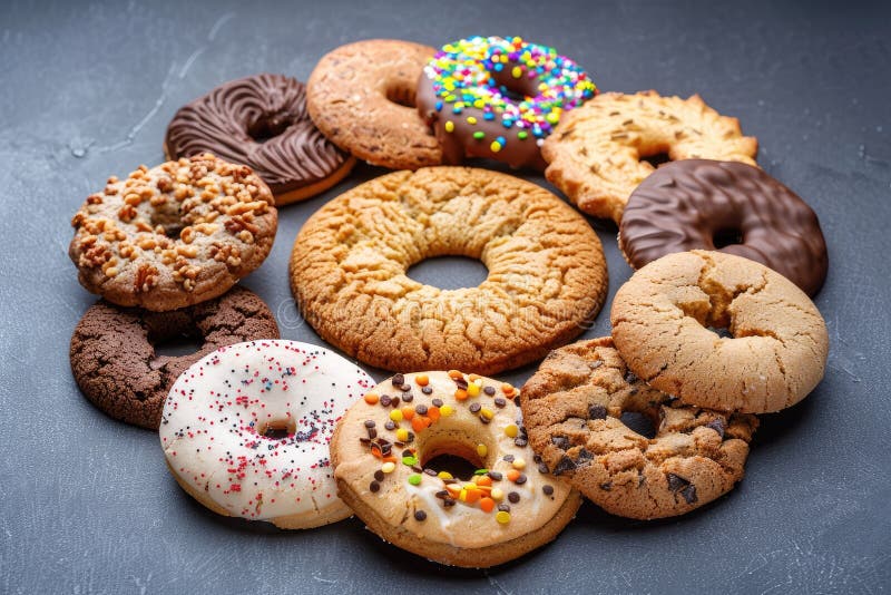 A Variety of Delicious Biscuits. Cookie Poster Design Stock ...