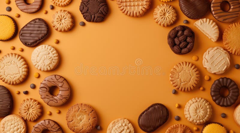 A Variety of Delicious Biscuits. Cookie Poster Design Stock ...