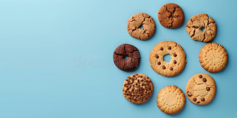 A Variety of Delicious Biscuits. Cookie Poster Design Stock ...
