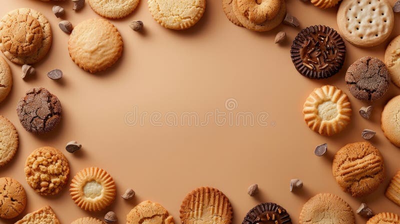 A Variety of Delicious Biscuits. Cookie Poster Design Stock ...