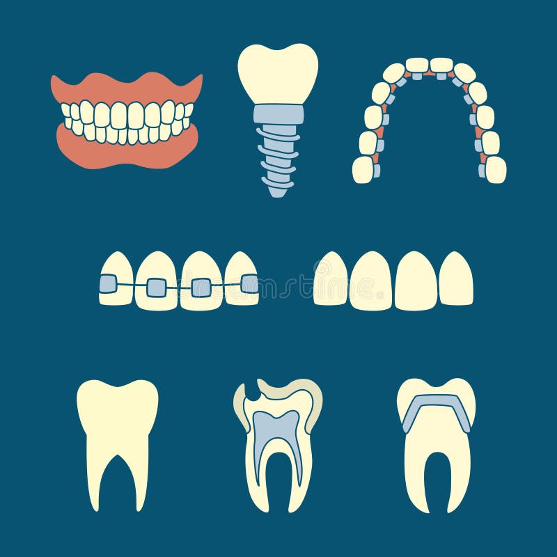 Variety of Science Elements Set Stock Illustration - Illustration of ...
