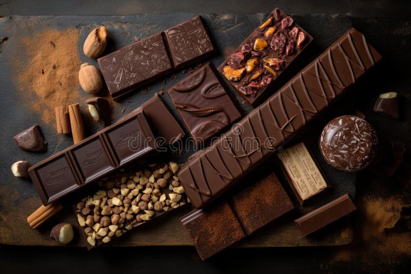 A Variety of Different Chocolate Bars, Each with Its Own Unique Flavor ...