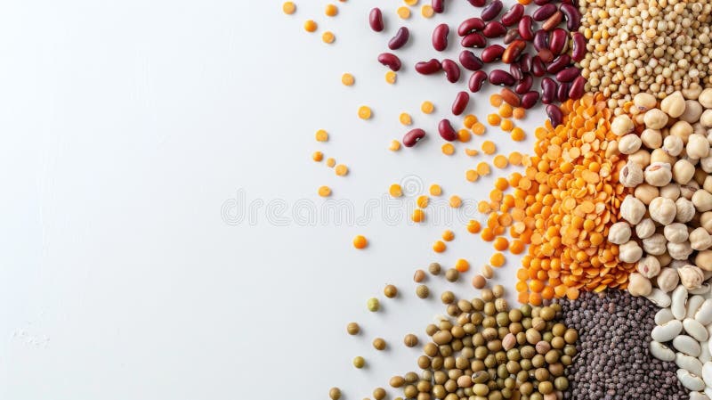 A Variety of Different Colored Beans Stock Photo - Image of soya, heap ...