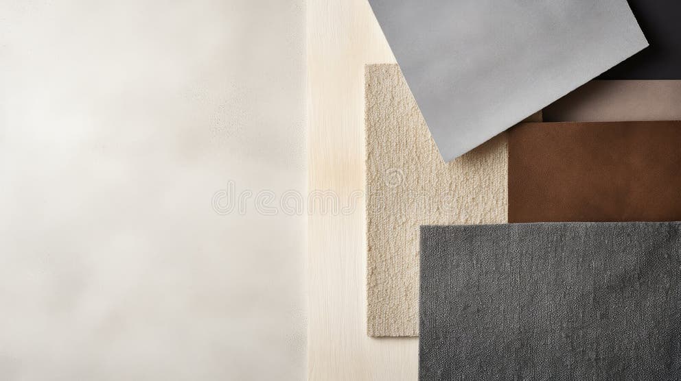 A Variety of Different Colored Materials on a Table Stock Illustration ...