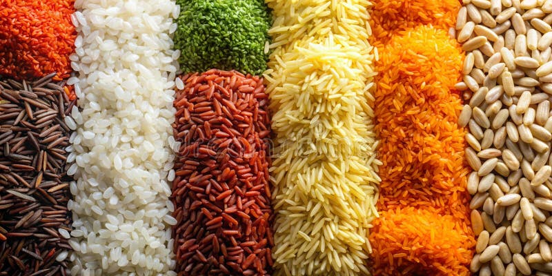 A Variety of Different Colored Rice AI-Created Content Stock ...