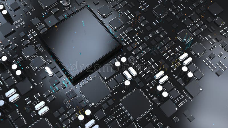 The Variety of Different Types of Chips and Electronic Components Stock ...