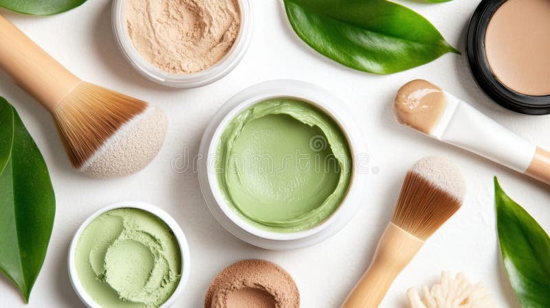 A Variety of Different Types and Colors of Cosmetics on a Table, AI ...