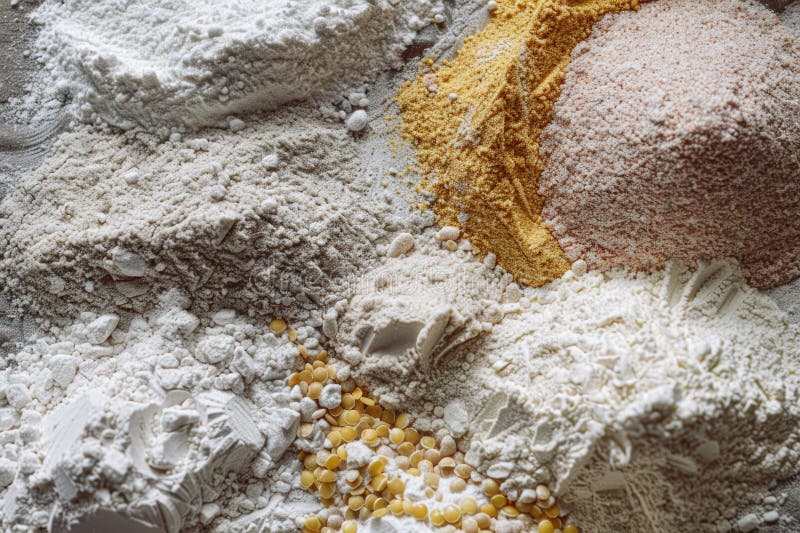 A Variety of Different Types of Flour Stock Photo - Image of kitchen ...