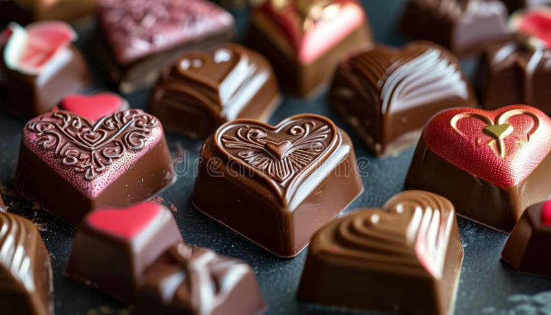A group of chocolates stock illustration. Illustration of heartshaped ...