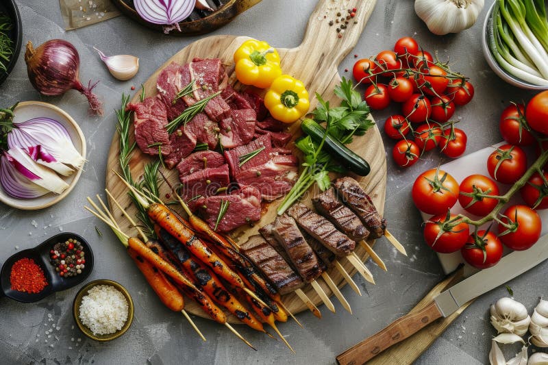 A Variety of Different Types of Food Spread Out on a Table, Showcasing ...
