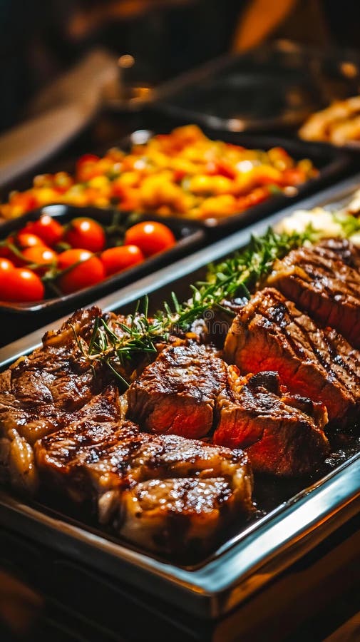 A Variety of Different Types of Meat on a Tray Stock Image - Image of ...