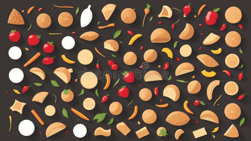 A Variety of Different Types of Potato Chips Stock Illustration ...