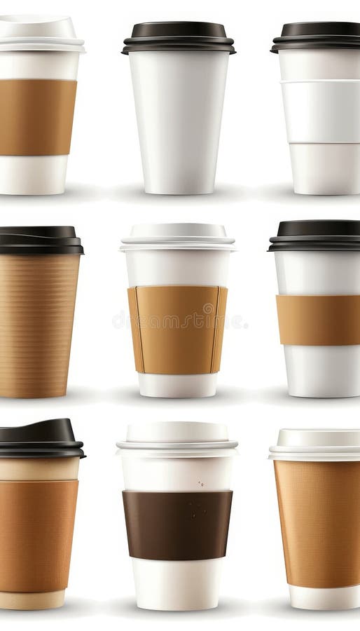 Variety of Disposable Single Use Coffee Cups for Hot Drinks, Eco ...