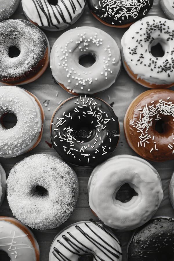 Variety of doughnuts stock image. Image of culinary - 374922361