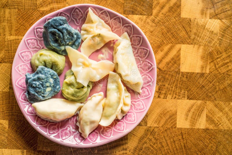 Variety of dumplings stock image. Image of chinese, pelmeni - 92478261