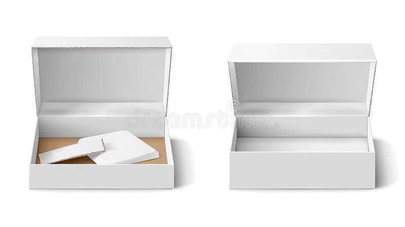 Variety of Empty Open Boxes Displayed on Top, Ideal for Product Packa ...