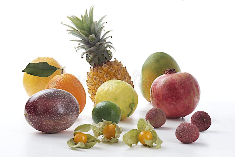 Variety of exotic fruits stock image. Image of fruits - 37563291