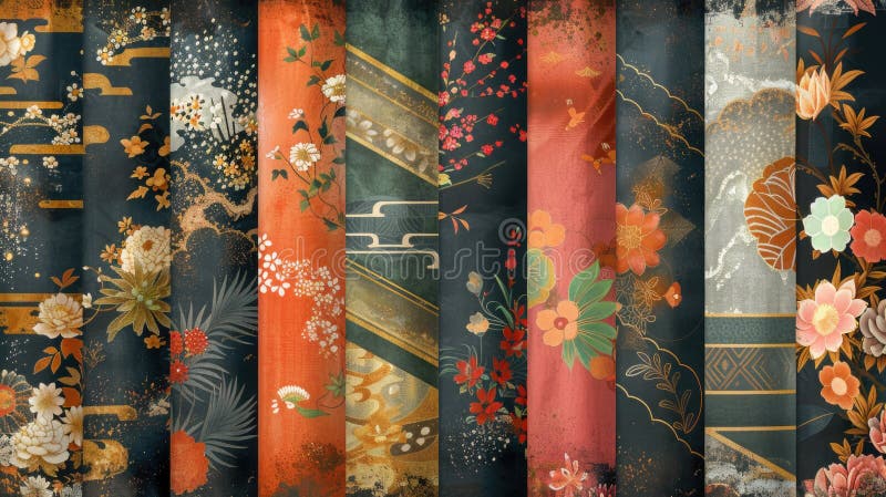 A Variety of Fabrics with Different Patterns, Ideal for Design ...