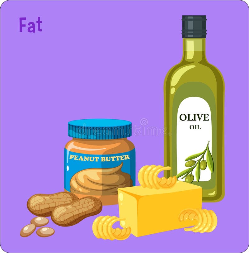 Variety of fat foods stock vector. Illustration of overweight - 265572101