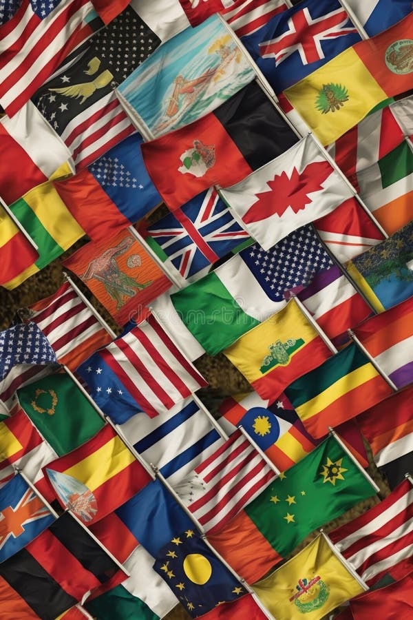 Variety of Flags from Different Countries Stock Illustration ...