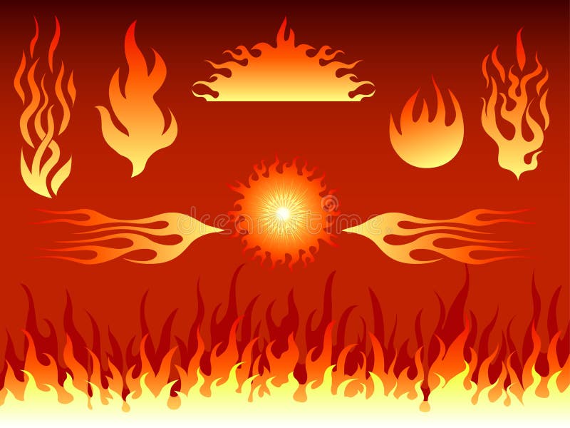 Fire web header / banner stock vector. Illustration of glow - 12541640