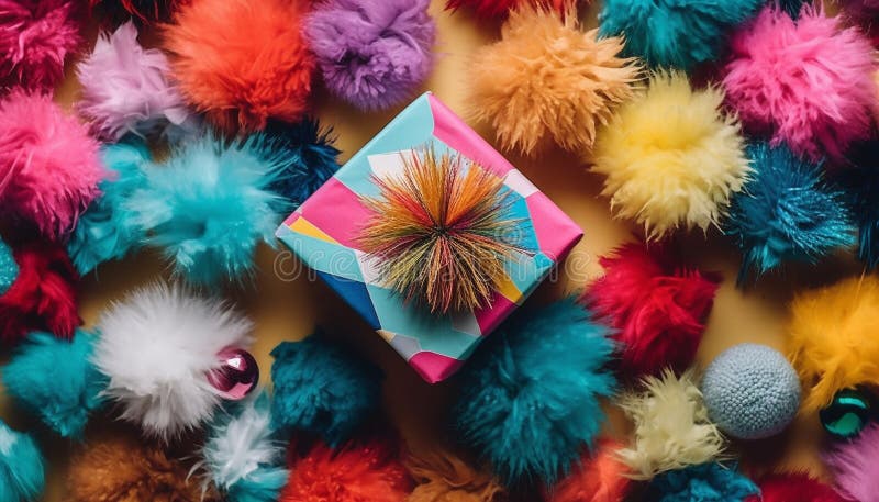 Variety of Fluffy Toys in Multi Colored Packets for Winter Celebration ...