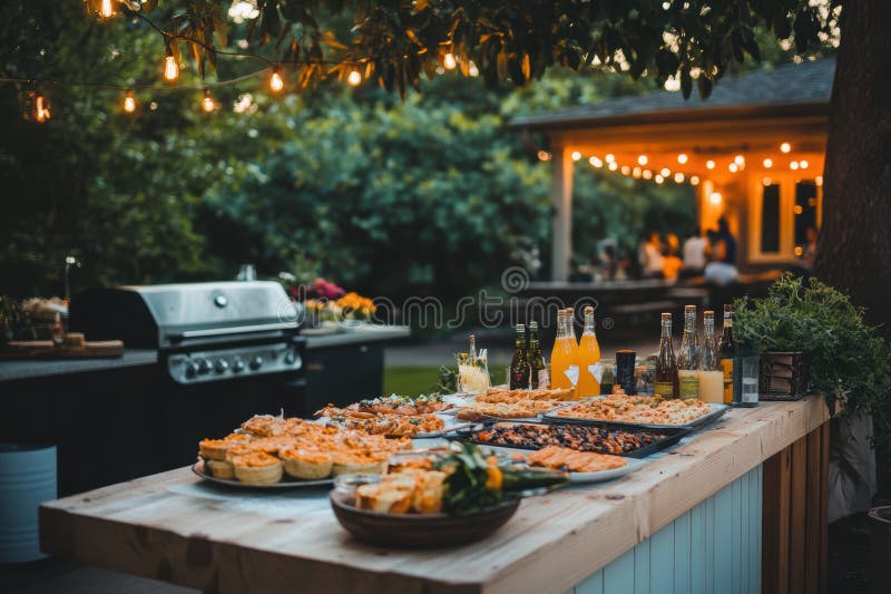 Variety Food Plates Displayed Outdoor Table Setting Stock Photos - Free ...