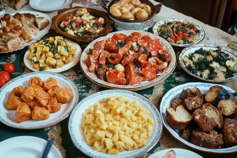 Variety of Foods stock photo. Image of entrees, catering - 360202644