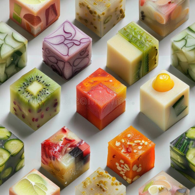 A Variety of Freeze Cubes, Each Containing Different Types and Colors ...