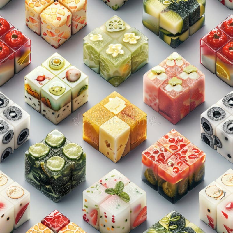 A Variety of Freeze Cubes, Each Containing Different Types and Colors ...