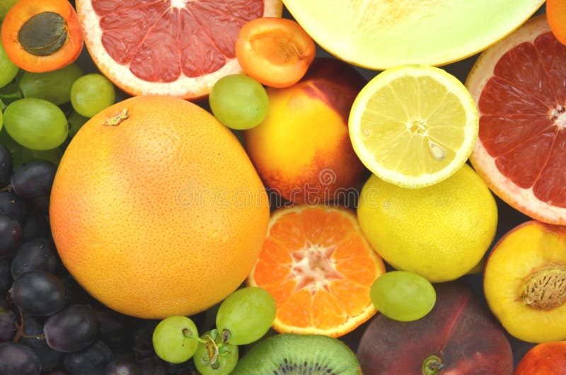 Variety of Fresh and Delicious Fruits Stock Image - Image of health ...