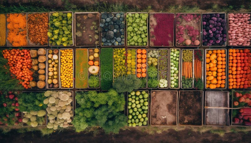 Variety of Fresh Organic Vegetables Decorate Farm Generated by AI Stock ...