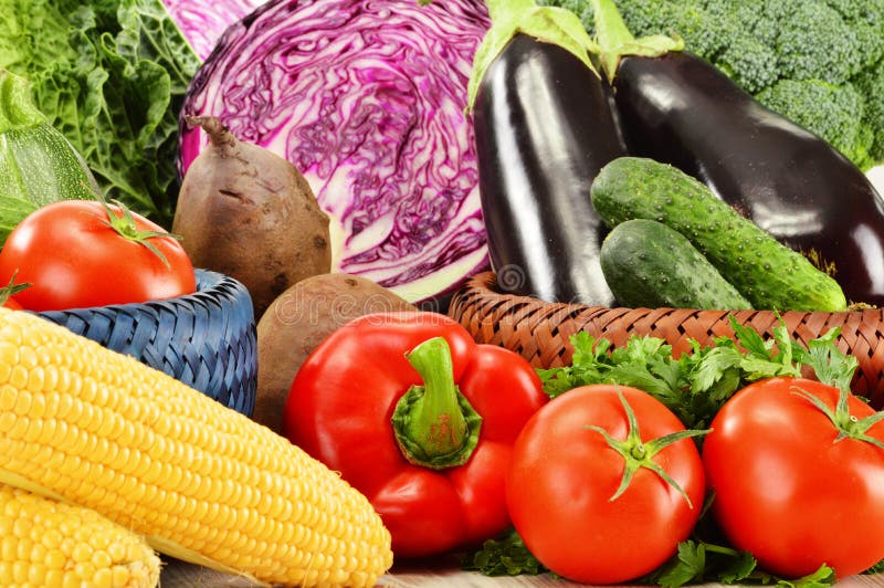 Variety of Fresh Raw Organic Vegetables Stock Photo - Image of health ...