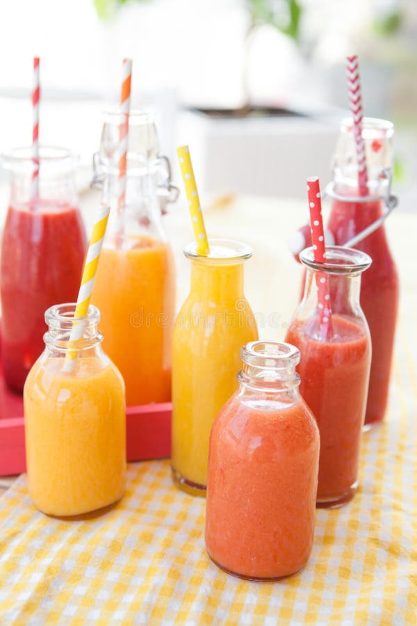 Variety of fresh smoothies stock image. Image of strawberry - 67583059