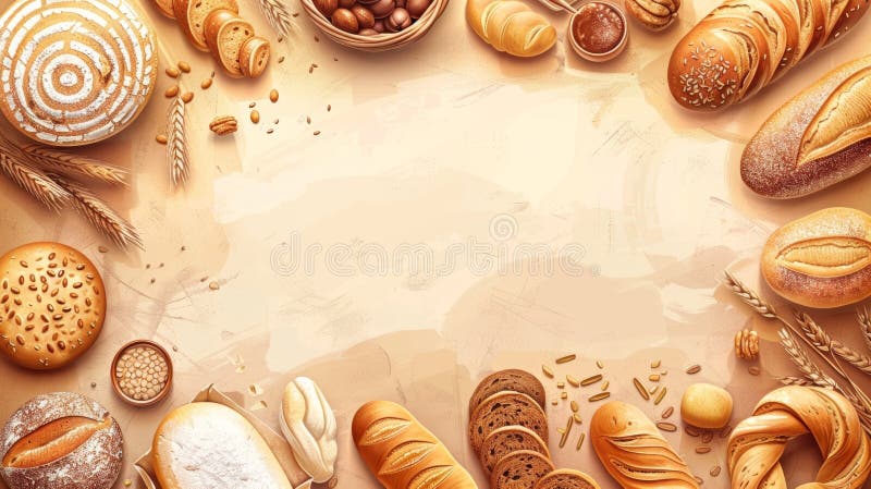 A Variety of Freshly Baked Bread and Pastries Arranged in a Visually ...