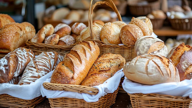 Assorted Fresh Bakery Breads Stock Photo - Image of gourmet, baked ...