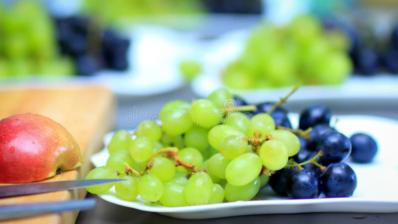 Variety of Fruits on the Table in the Restaurant Stock Image - Image of ...