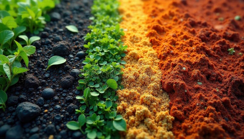 Variety of Ground Surfaces, Showing Diverse Soil Types, Loam, Textures ...